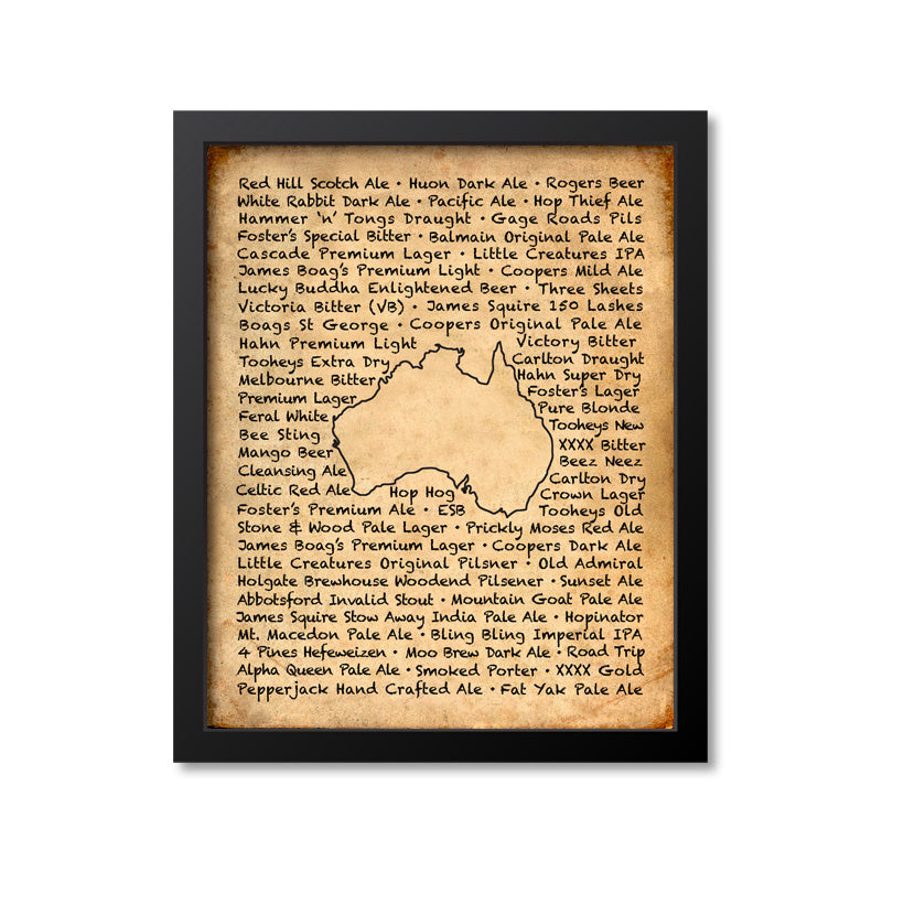 Australia Beer Map Art Print – Print A Patent