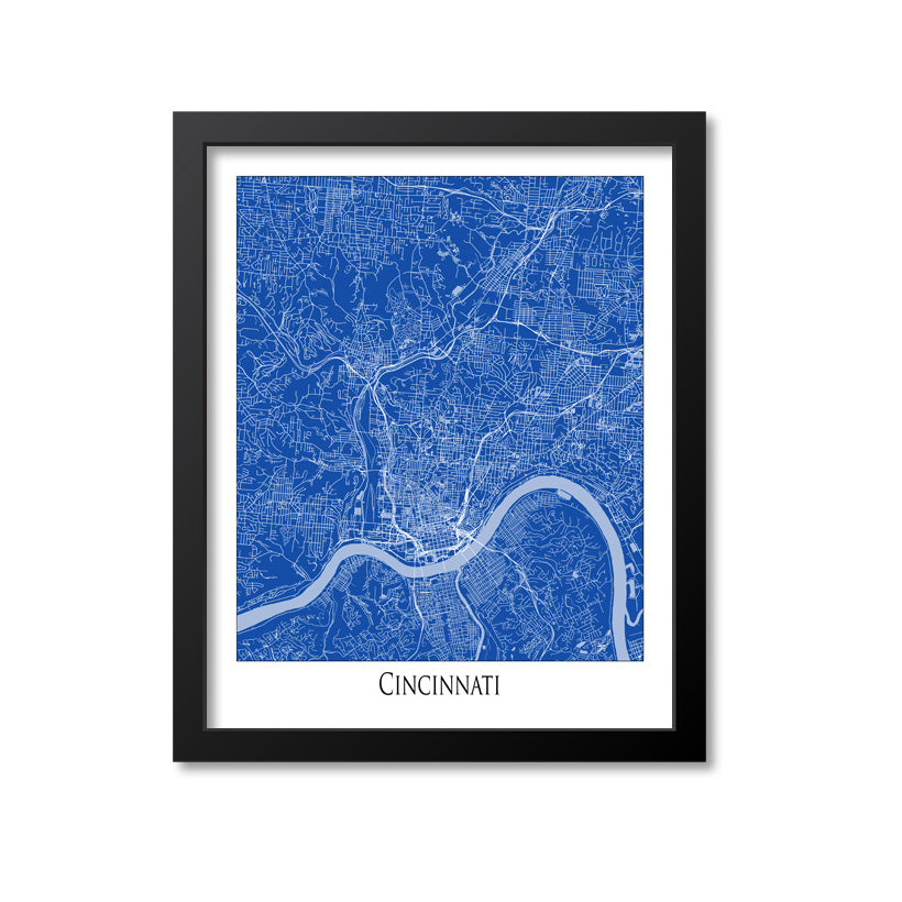 Cincinnati Map Art Print, Ohio – Print A Patent