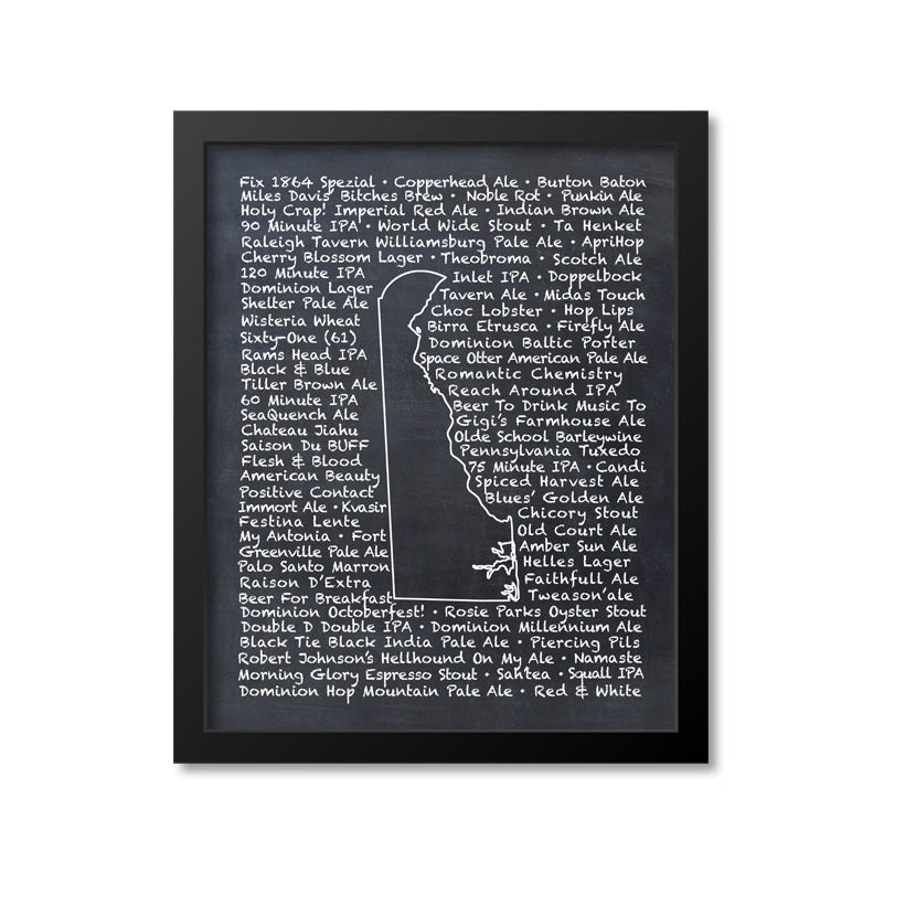 Delaware Beer Map Art Print – Print A Patent