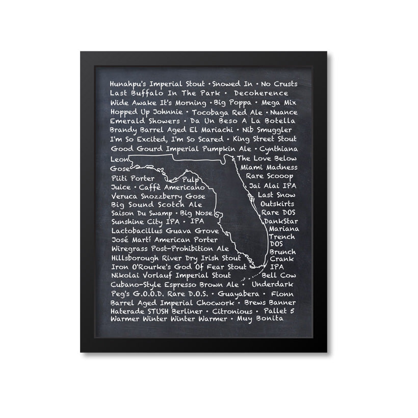Florida Beer Map Art Print – Print A Patent