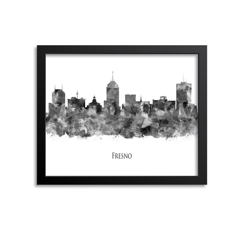 Fresno Skyline Painting Art Print – Print A Patent