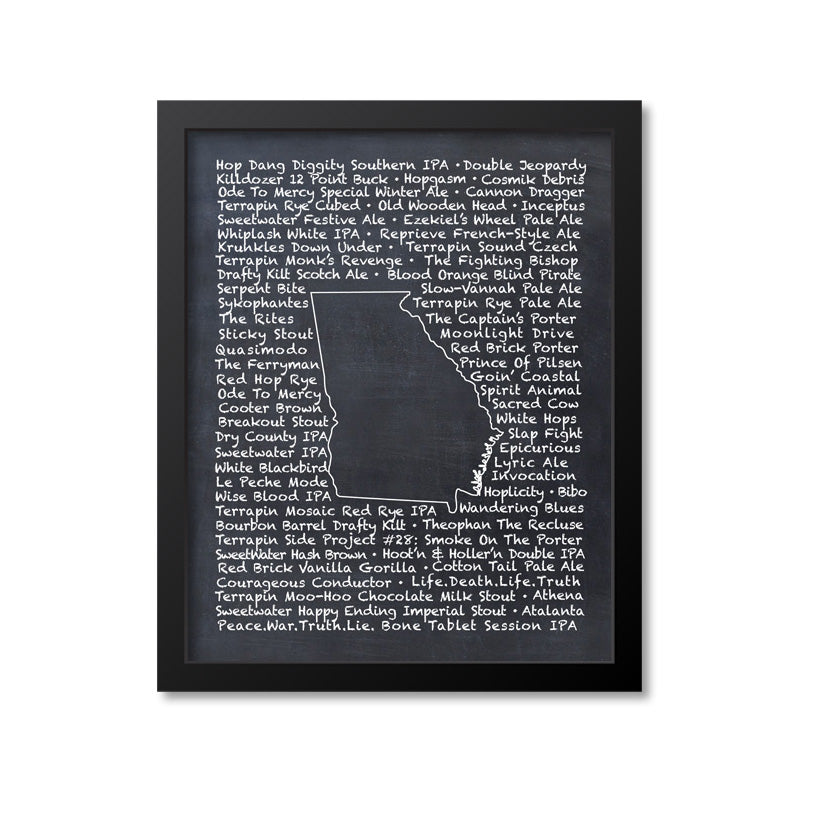 Georgia Beer Map Art Print – Print A Patent