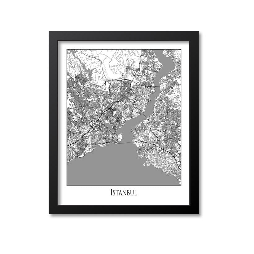 Istanbul Map Art Print, Turkey – Print A Patent