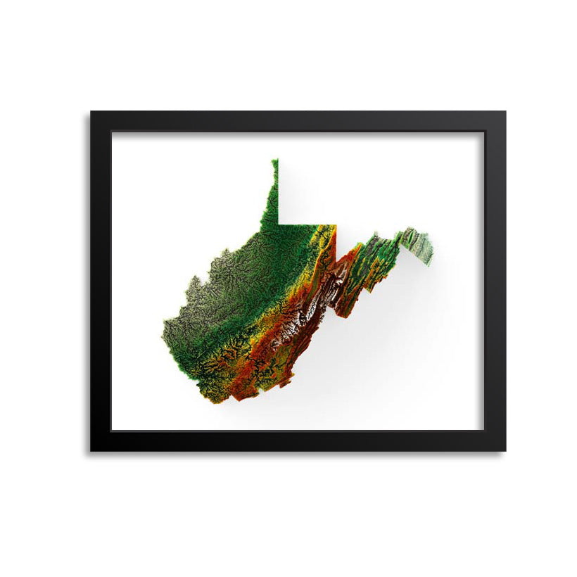 West Virginia Elevation Map A Map Showcasing The Role Of Elevation In