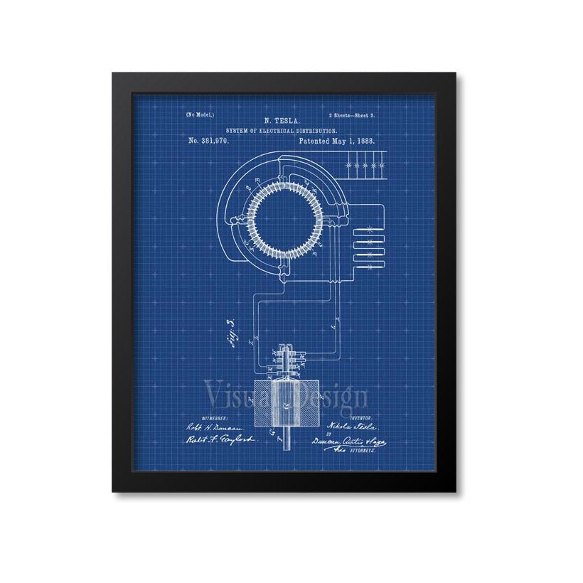Tesla Transformer Patent Print – Print A Patent