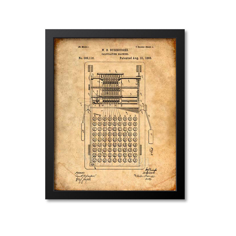 Adding Machine Patent Print – Print A Patent