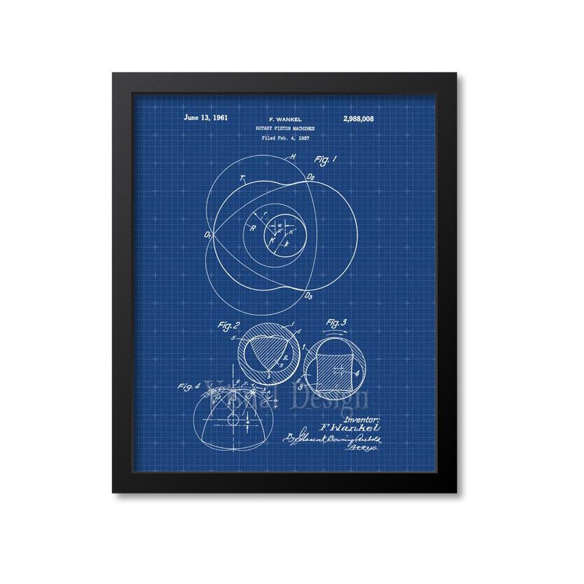 Wankel Rotary Engine Patent Print – Print A Patent